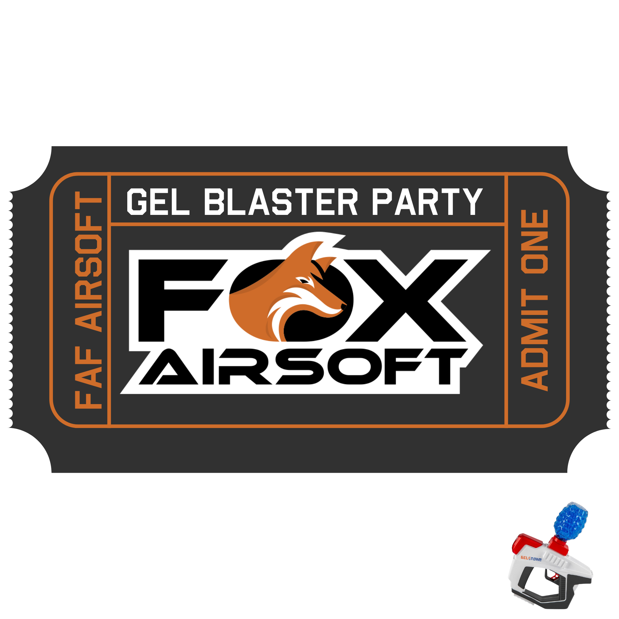 Gel Blaster Party Ticket - FAF Airsoft Field – Fox Airsoft
